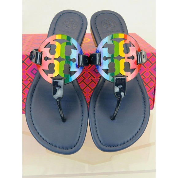 Tory Burch | Shoes | Tory Burch Miller Royal Navy Rainbow Reva Leather ...